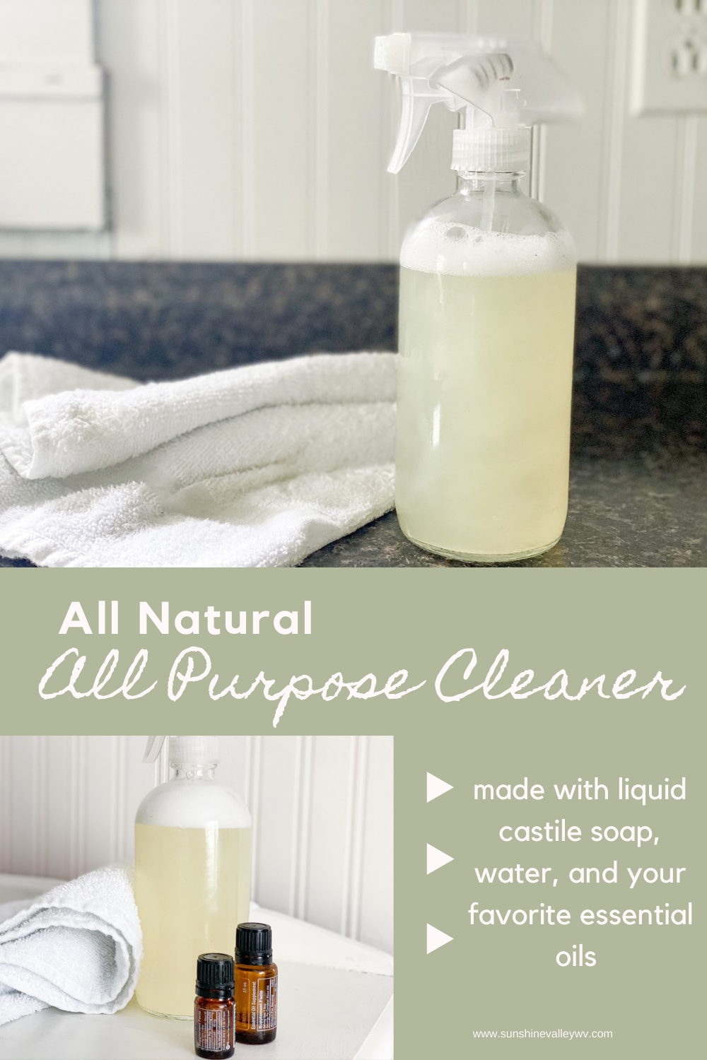 How to Make All Natural, All Purpose Cleaner - Sunshine Valley