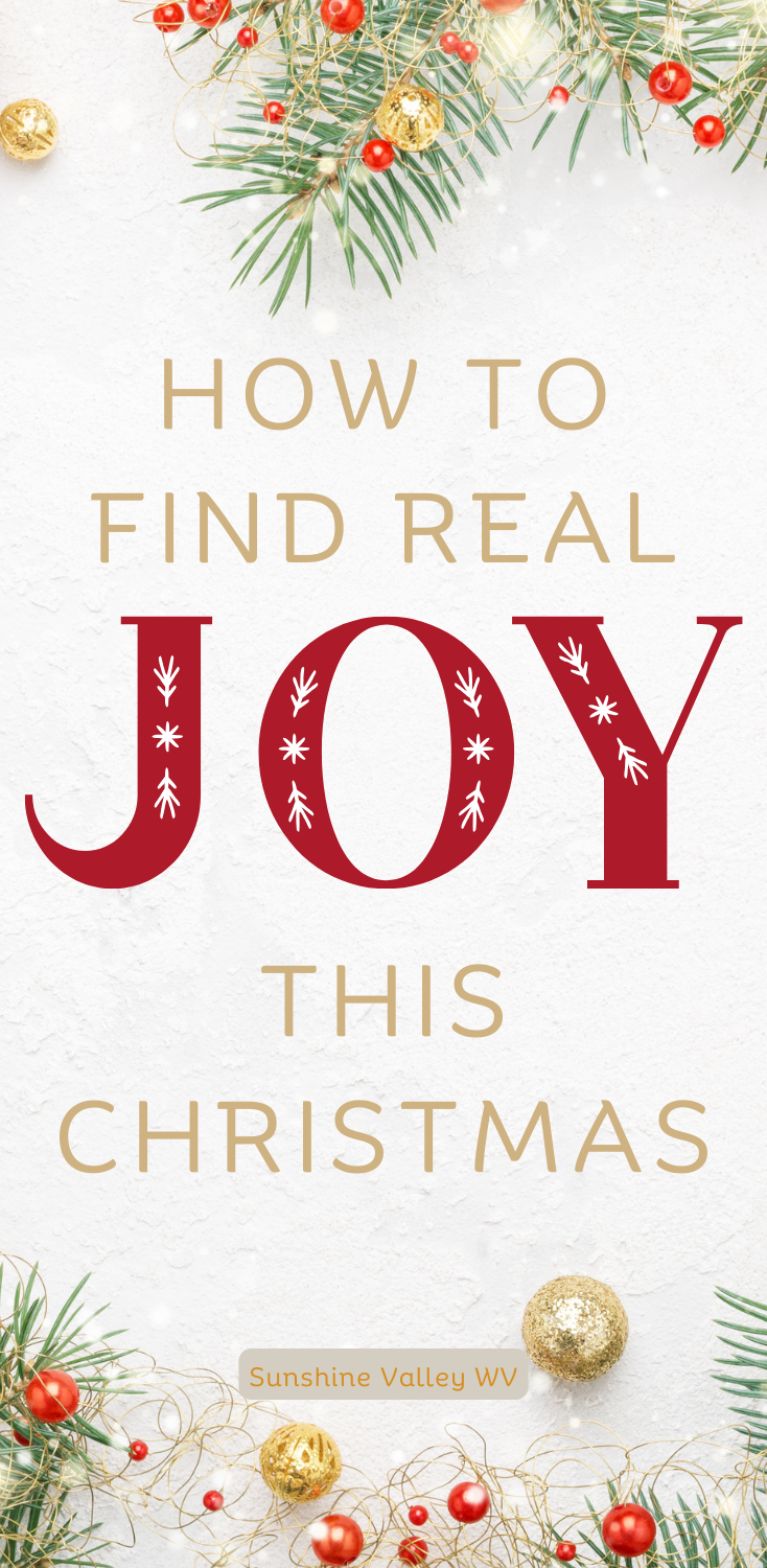 How to Find Real Joy this Christmas - Sunshine Valley