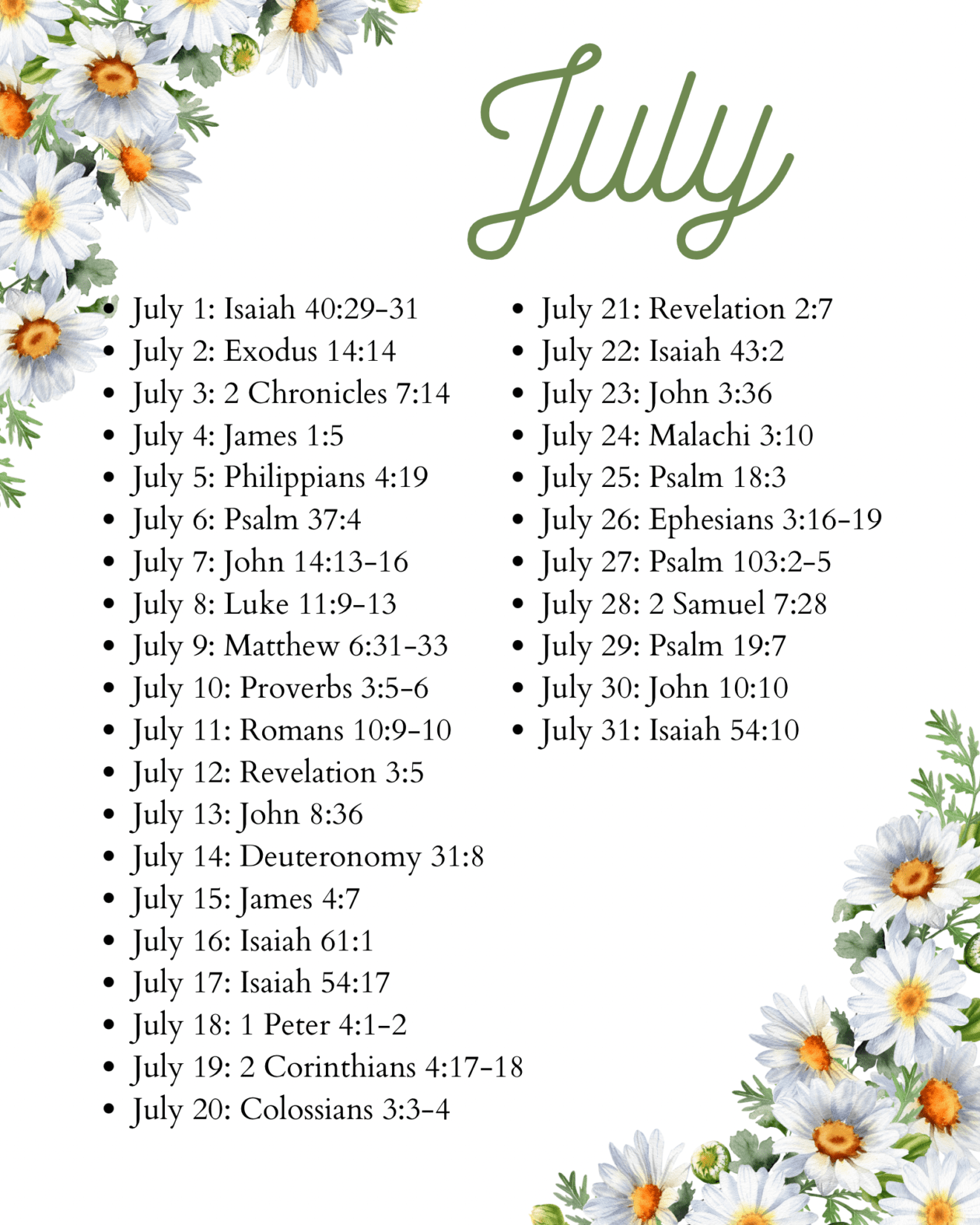 Holding Onto Gods Promises: July Scripture Writing Plan - Sunshine Valley
