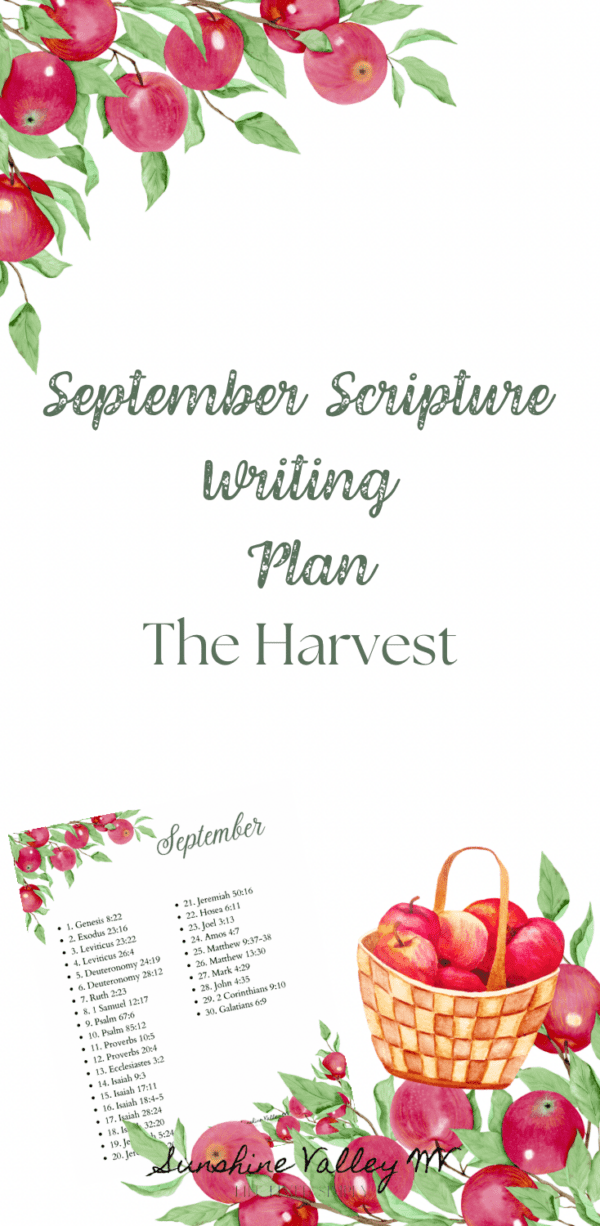 What the Bible Says About the Harvest: September Scripture Writing ...