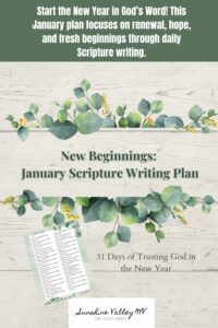 Start the New Year with a Scripture Writing Plan for January - Sunshine ...