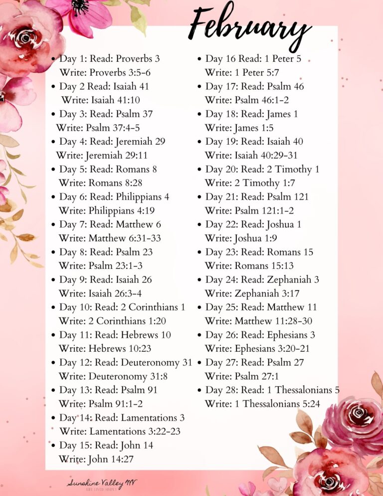 Daily Scripture Writing for February: 28 Days of Trusting God’s ...
