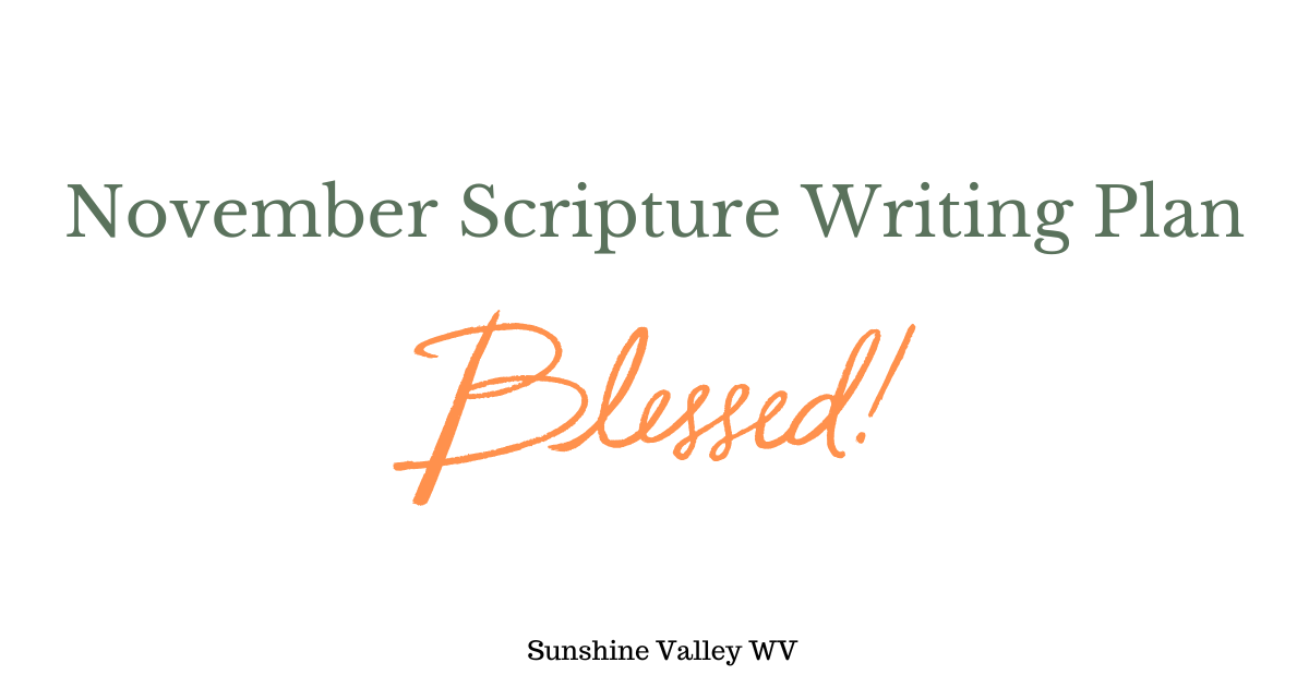 Blessed: November 2025 Scripture Writing Plan - Sunshine Valley